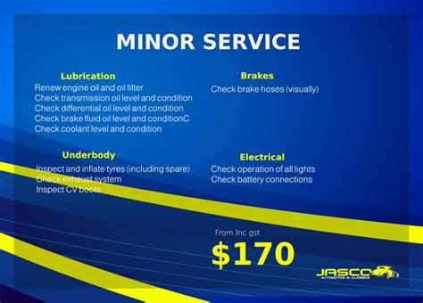 Minor Service Jasco Automotive Ltd