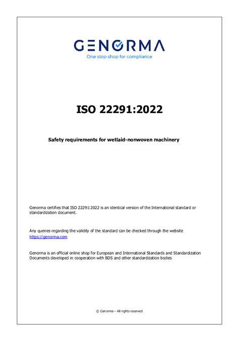 ISO 22291 2022