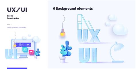 Premium Vector D Toolkitui Ux Scene Creator Part Application Design