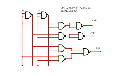 CircuitVerse EXP5 USING NAND GATES