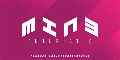 광산 최소한의 기술 스포츠 글꼴 회사를 위한 전문 서체 현대 게임 글꼴을 기반으로 로고 디자인 0명에 대한 스톡 벡터 아트 및