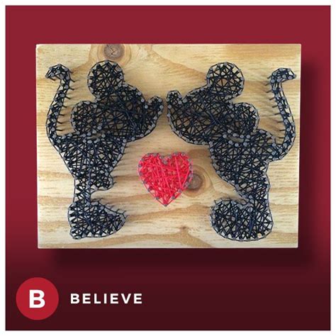 String Art Tableau Believe String Art Crochet Necklace Art