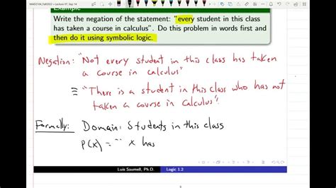 Discrete Mathematics Negating Quantifiers Youtube