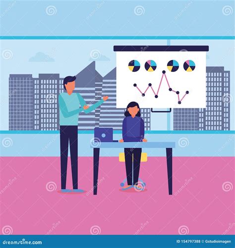 Workflow And Infographic Vector Design Stock Illustration