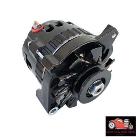 Gm Black Cs130 Style 220 Amp Alternator V Belt 1 Wire Chevy Sbc Bbc 350 454 11 15 V 1 Year