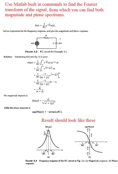 Use Matlab Built In Commands To Find The Fourier