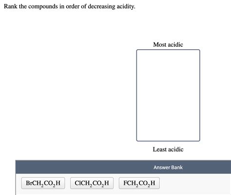 Solved Rank The Compounds In Order Of Decreasing