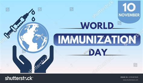 World Immunization Day Injection Icon Earth Stock Vector Royalty Free
