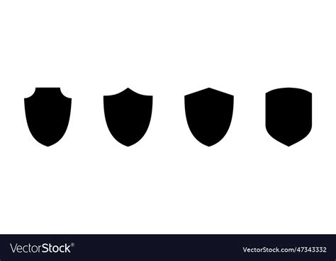 Shield Icon Set Protection Icon Security Icon Vector Image