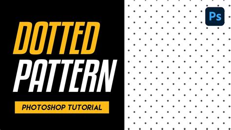How To Create Dotted Patterns In Photoshop Youtube