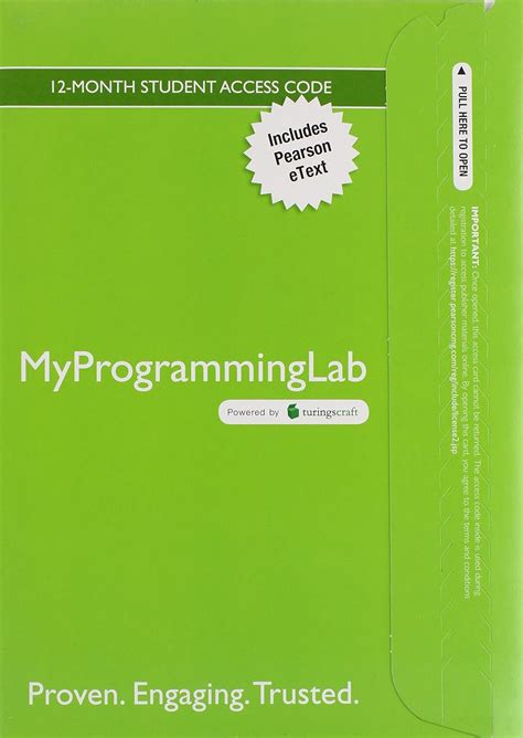 Mylab Programming With Pearson Etext Access Code Card