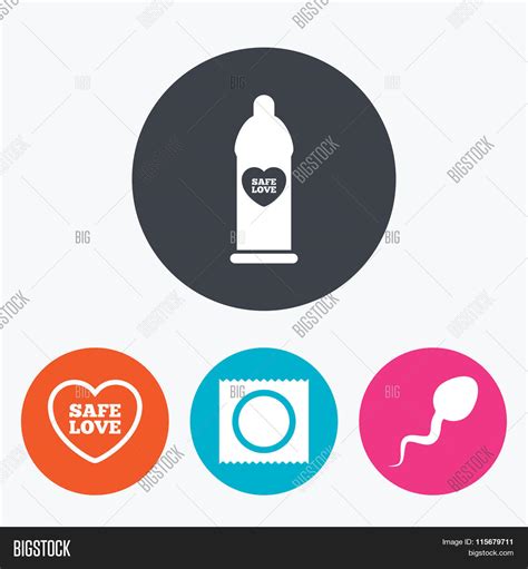 Safe Sex Love Icons Vector And Photo Free Trial Bigstock