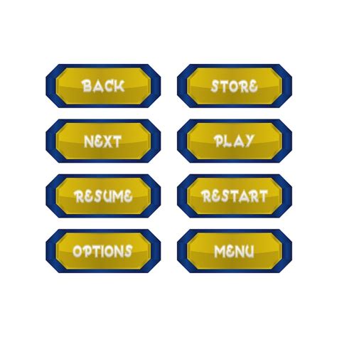Premium Vector Gaming Button Set