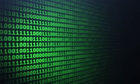 Premium Photo Blur Binary Code On Computer Screen Background Green
