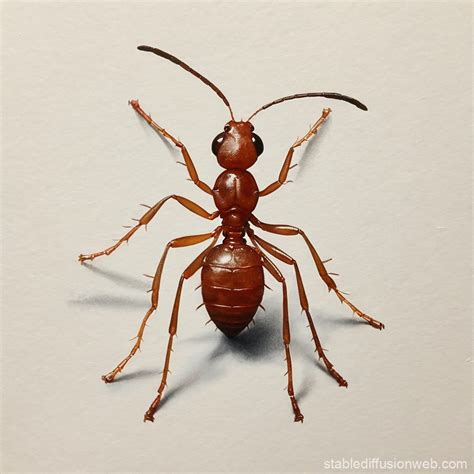Red Imported Fire Ant Illustration Stable Diffusion Online