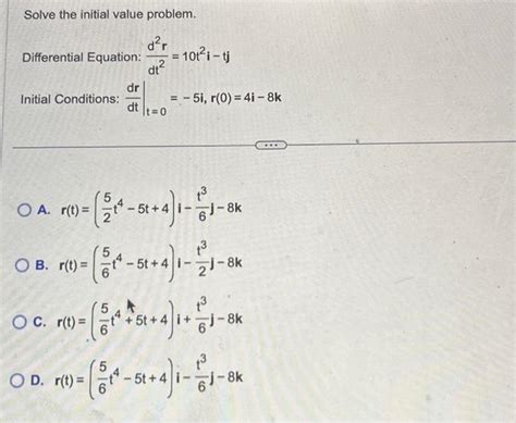 solved solve the initial value problem differential