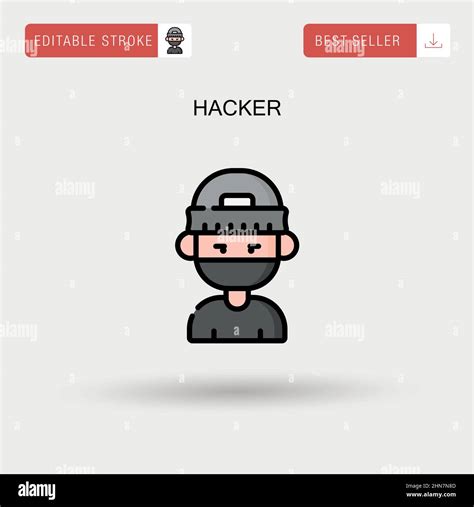 Hacker Simple Vector Icon Stock Vector Image Art Alamy