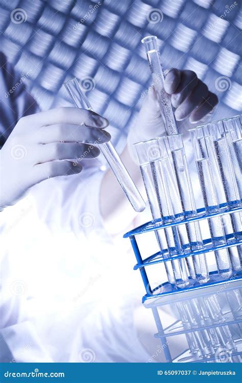 Biotechnology Chemical Laboratory Glassware Stock Image Image Of