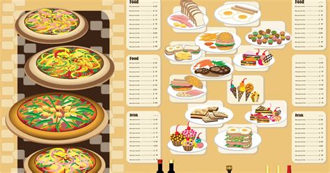 レストランメニュー デザイン見本 Restaurant Menu Design イラスト素材 Ai Eps イラストレーター