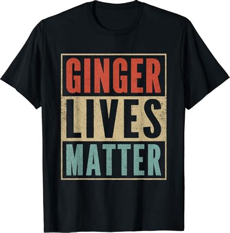 Amazon Com Funny Ginger Lives Matter Retro Colors Redhead T Shirt Clothing