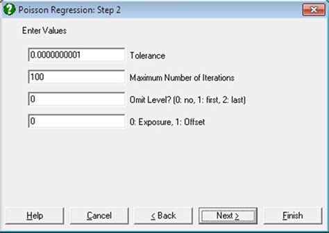 unistat statistics software poisson regression