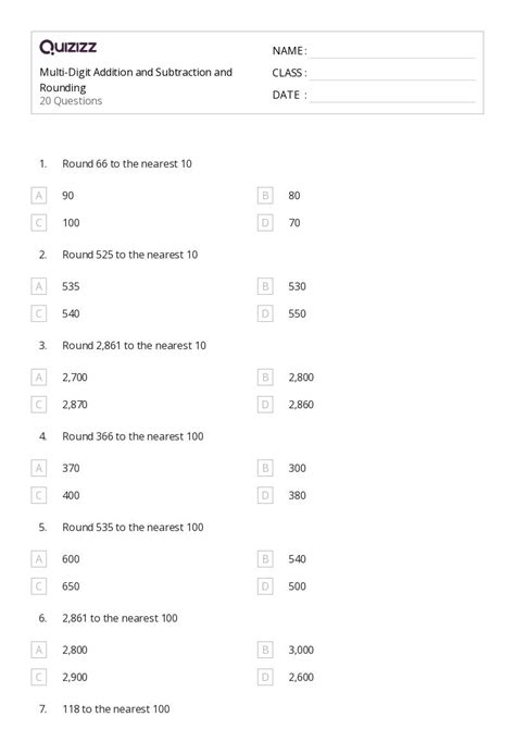50 Multi Digit Multiplication And The Standard Algorithm Worksheets On