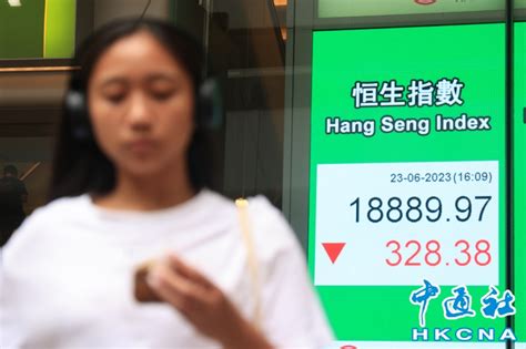 香港恆生指數跌32838點 報1888997點 圖集 香港中通社