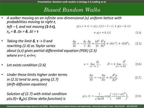 Ppt Presentation Random Walk Models In Biology Eacodling Et Al
