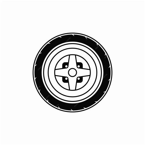 Premium Vector Oldschool Car Wheel Icon Vector Illustration