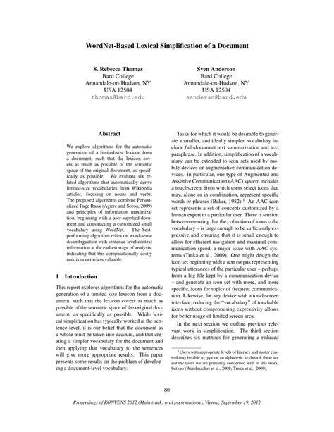 pdf wordnet based lexical simplification of a document