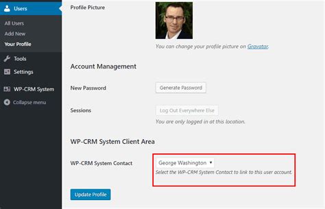 Assigning Contacts To Site Users Wp Crm System