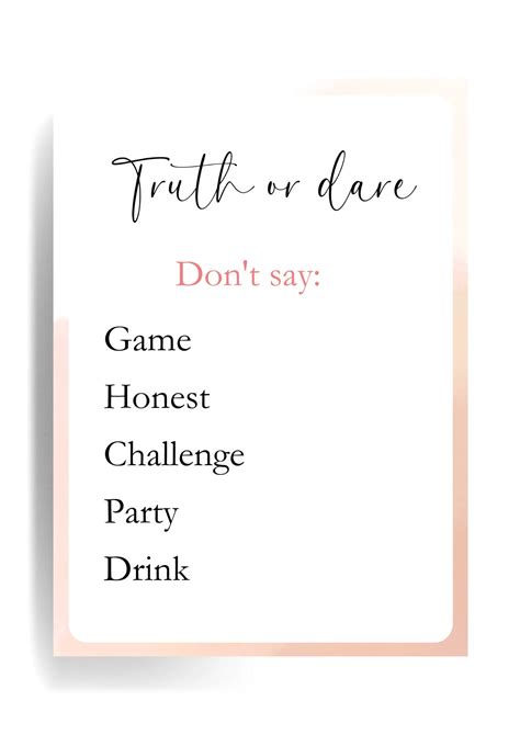 Bridal Shower Taboo Hen Party Taboo Banned Words Bridal Dont Say Wedding Taboo Game Bridal Taboo