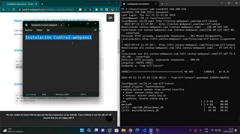 instalación centos webpanel youtube