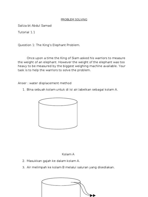 Problem Solving Tutorial 1 Pdf Social Science Travel