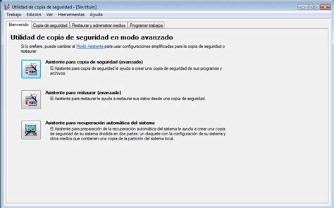 Usar Ntbackup En Windows Vista El Rincón De Tolgalen