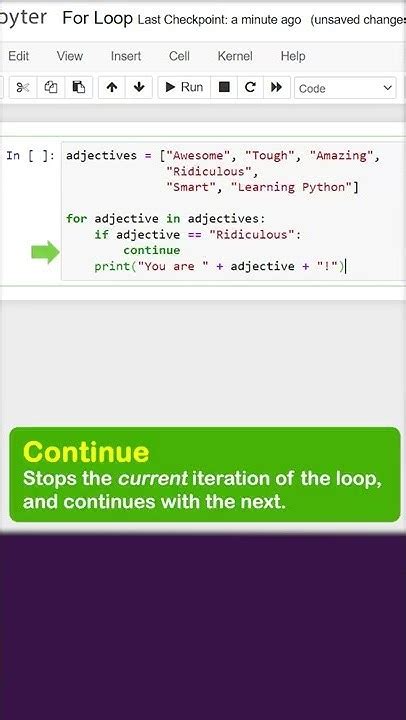 Python For Loop Break And Continue In For Loops Youtube