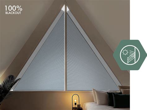 Yoolax Smart Cellular Shades Motorized Triangle Shaped