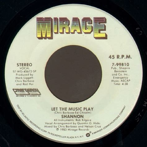 The Crack Factory Shannon Let The Music Play Us Vls 1983 Y2h Int