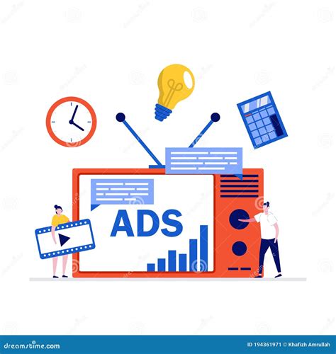 tv marketing advertisement concept with character new advertising technologies audience