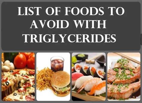 List Of Foods To Avoid With Triglycerides