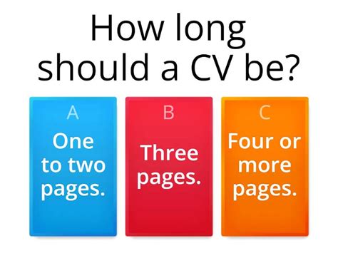 BTEC ICT Level Unit Digital Portfolio CVs Quiz