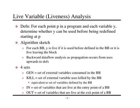 ppt eecs 583 class 6 dataflow analysis powerpoint presentation