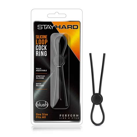 Stay Hard Silicone Loop Cock Ring Black