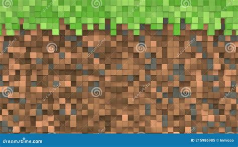Pixel Grass Texture Background Green Retro Square Grass Pattern Vector Illustration