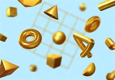 Premium Vector Abstract Background With Realistic Geometric 3d Object