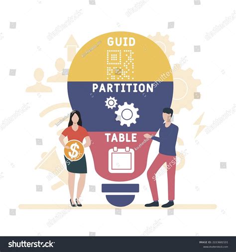 Gpt Guid Partition Table Acronym Business Stock Vector Royalty Free
