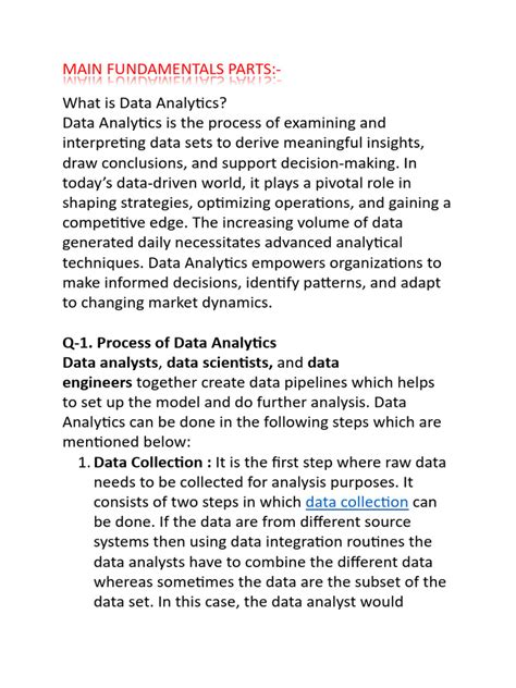 Main Fundamentals Parts Pdf Data Analysis Data
