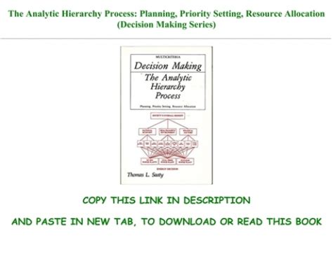 read book the analytic hierarchy process planning priority setting