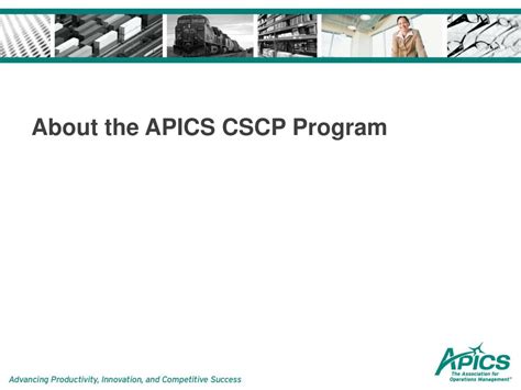 Ppt Apics Certified Supply Chain Professional Cscp Program Powerpoint Presentation Id 3969524