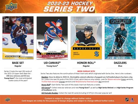 2022 23 Upper Deck Nhl Series Two Hockey Cards Retail